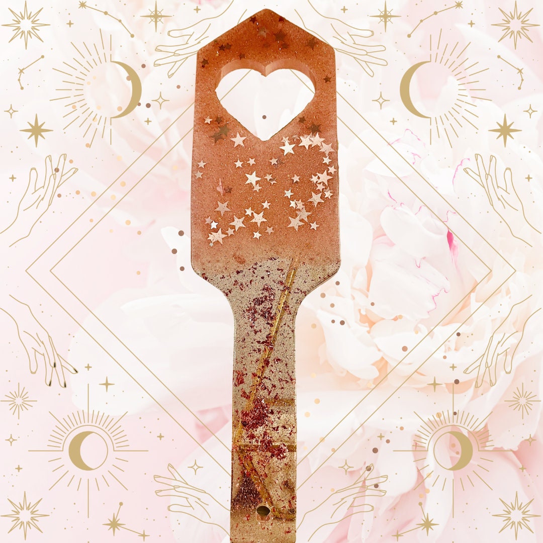 Pink Shimmering Heart Cut Out Paddle - Etsy