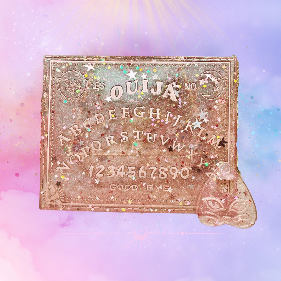 Pink and Sparkly Handmade Talking Spirit Board W/star Planchette - Etsy