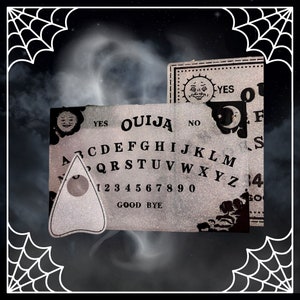 Ghostly Shimmer & Black Handmade Talking Spirit Board W/ Planchette ...