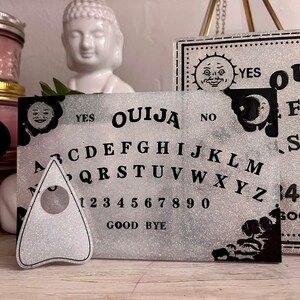 Ghostly Shimmer & Black Handmade Talking Spirit Board W/ - Etsy