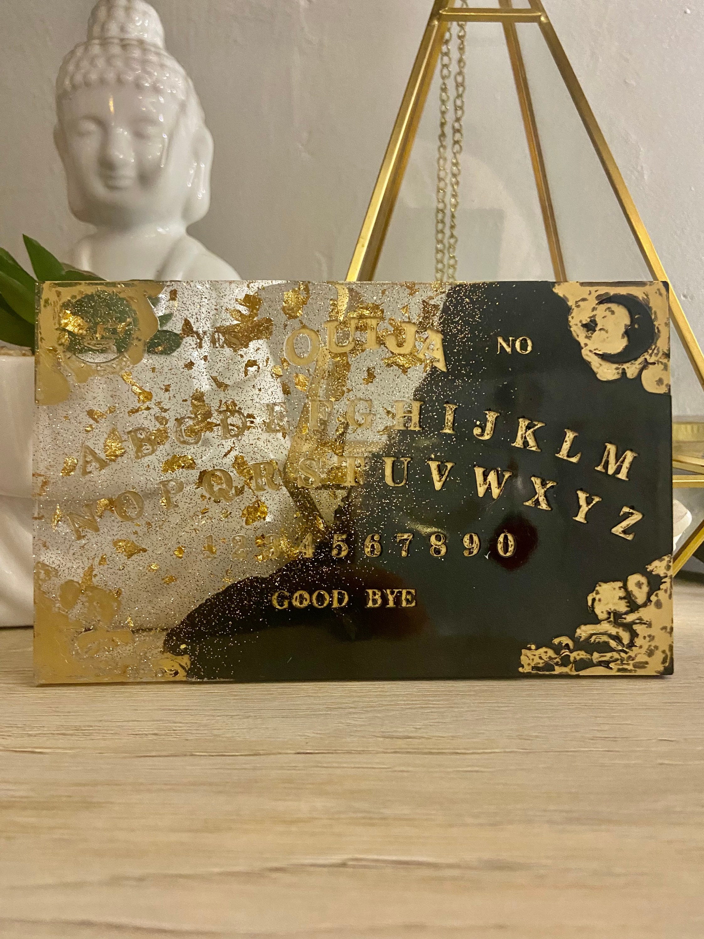Black and Gold Handmade Talking Spirit Board W/ Planchette - Etsy