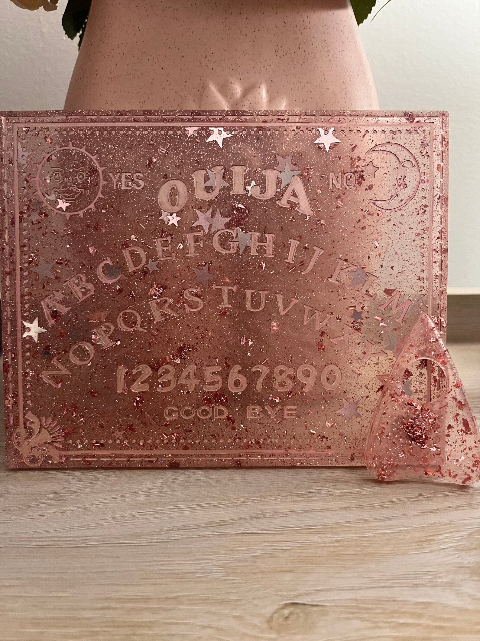 Pink and Sparkly Handmade Talking Spirit Board W/star Planchette - Etsy