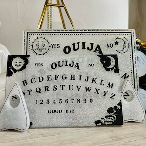 Ghostly Shimmer & Black Handmade Talking Spirit Board W/ - Etsy