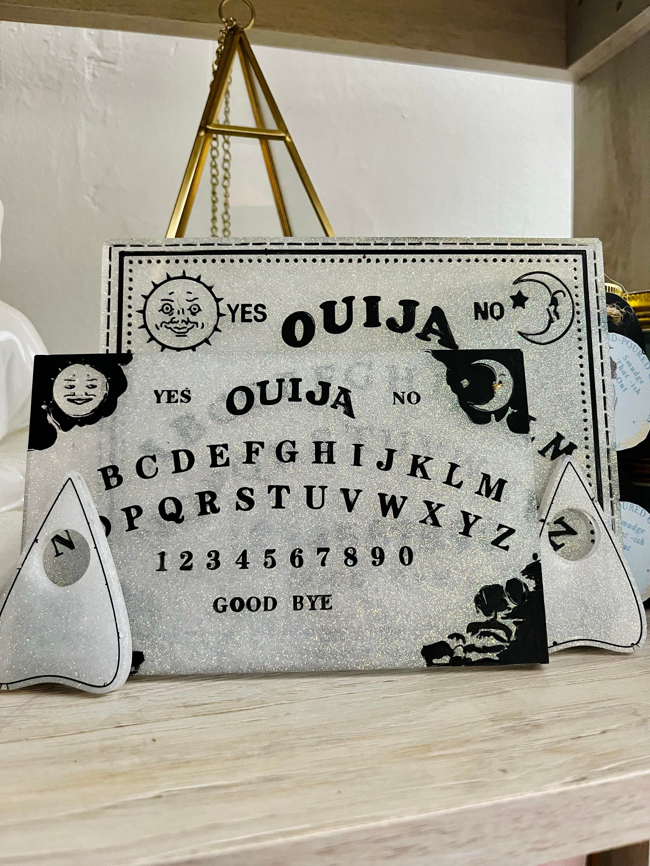 Ghostly Shimmer & Black Handmade Talking Spirit Board W/ - Etsy
