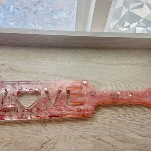 Pink Shimmer Love Heart Cut Out Paddle - Etsy