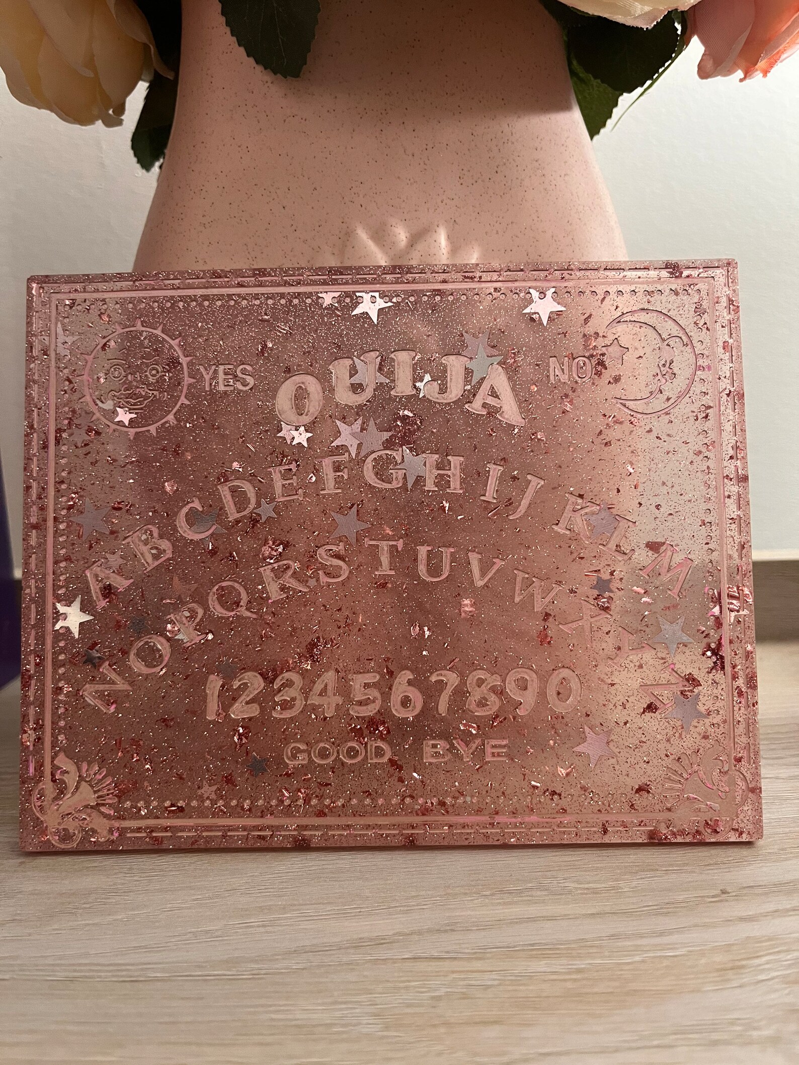 Pink and Sparkly Handmade Talking Spirit Board W/star Planchette - Etsy