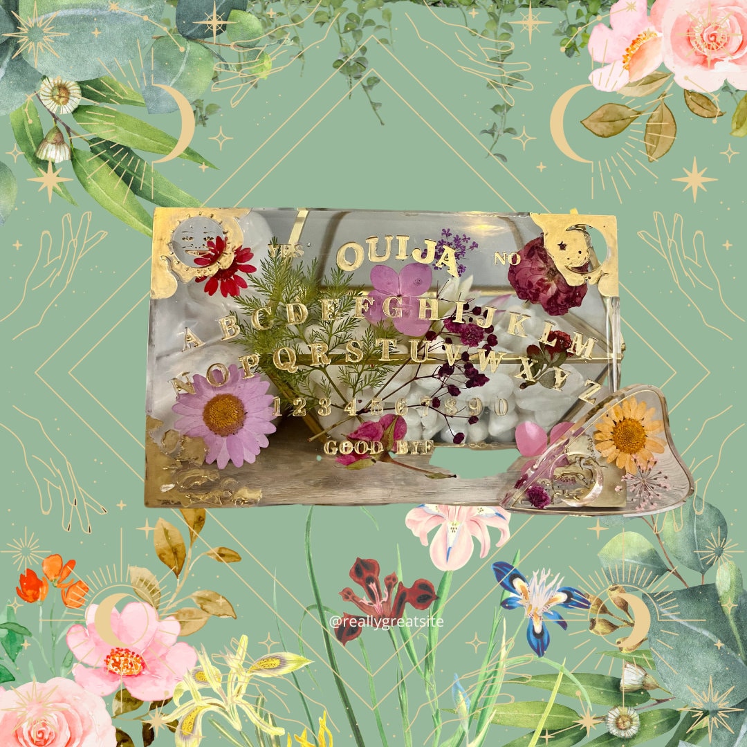 Crystal Clear Floral Handmade Talking Spirit Board W/star - Etsy