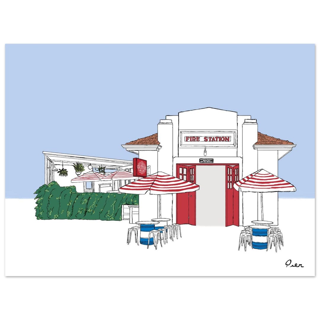 Busselton Fire Station Art Print | Western Australia Building ...