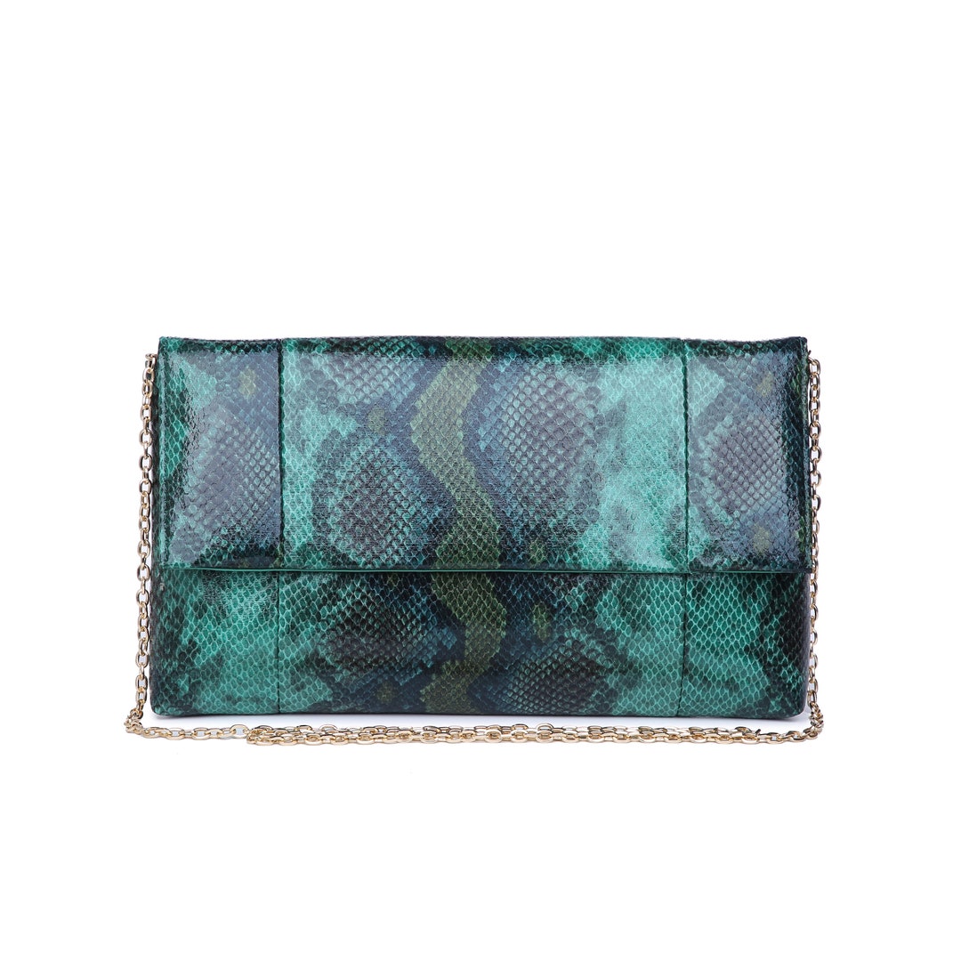 Green Snake Print Clutch Emerald Snake Green Clutch Emerald Green ...