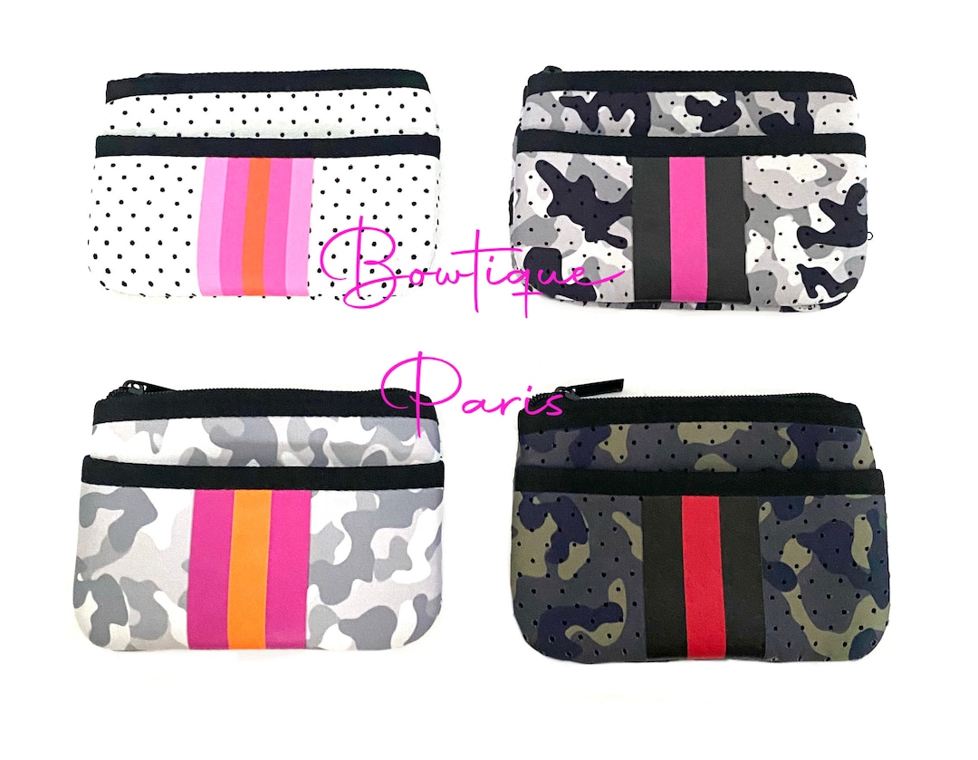 Neoprene Coin Purse Neoprene Stripe Neoprene Mini Pouch Neoprene Wallet ...