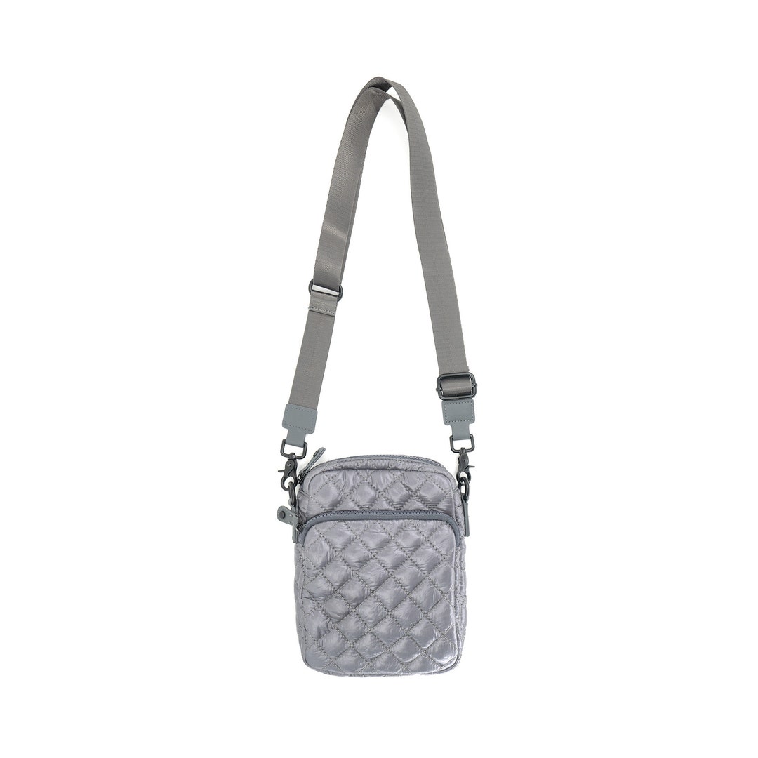 Handmade Nylon Quilted Crossbody Bag, Lightweight Quilted Bag, Vegan ...