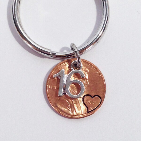 Sweet Sixteen Keychain - Etsy
