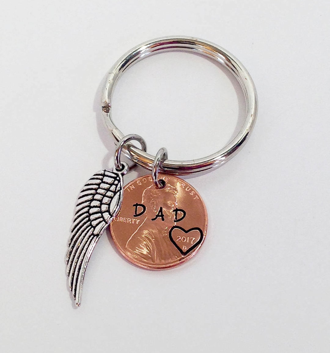 Dad Loss Gifts, 2024 Penny Memorial Keychain, Loss of Father Gifts, Dad ...