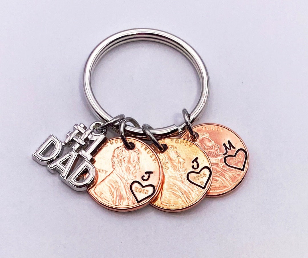 Dad Gifts, Dad Keychain, Dad Birthday Gift Personalized, Daddy Keyring ...