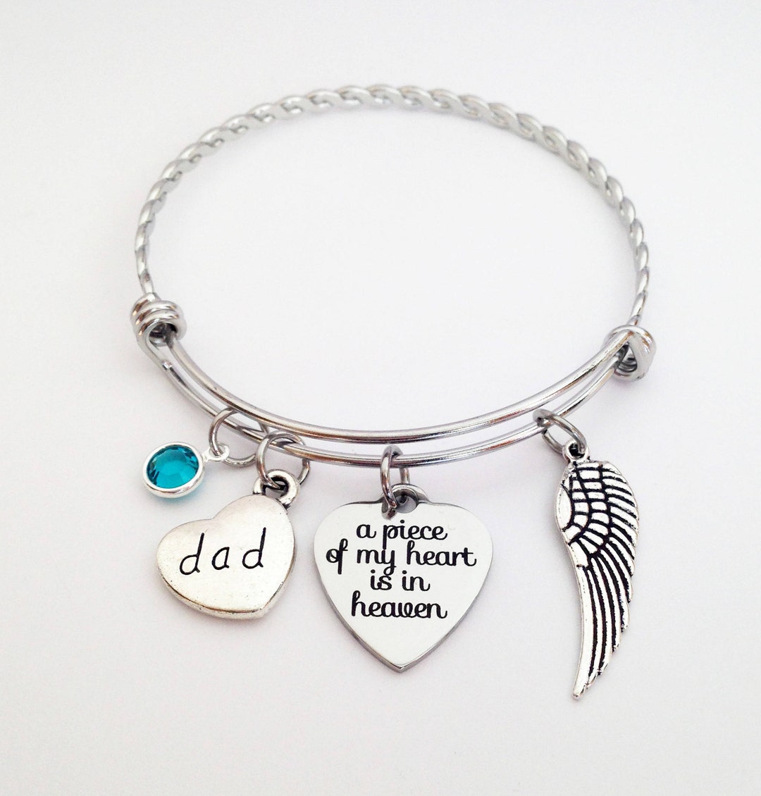 Memorial Gifts for Loss of Father, Dad Memorial Bracelet, Dad Memorial ...