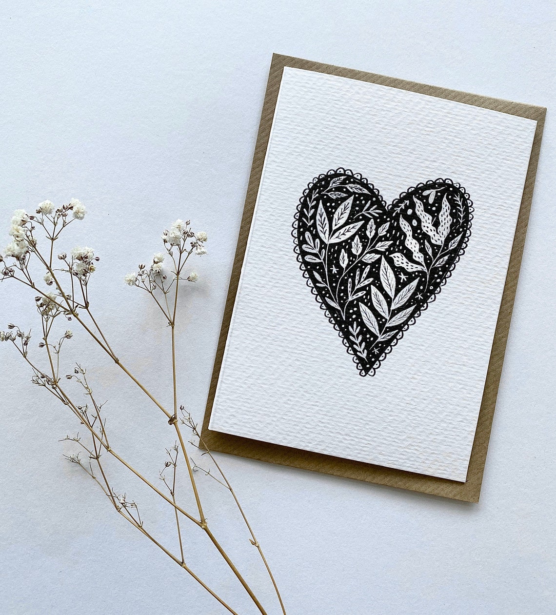 Heart Greetings Card | Etsy