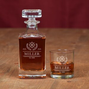 Nautical Decanter Set, Personalized Decanter Set, Custom Decanter ...