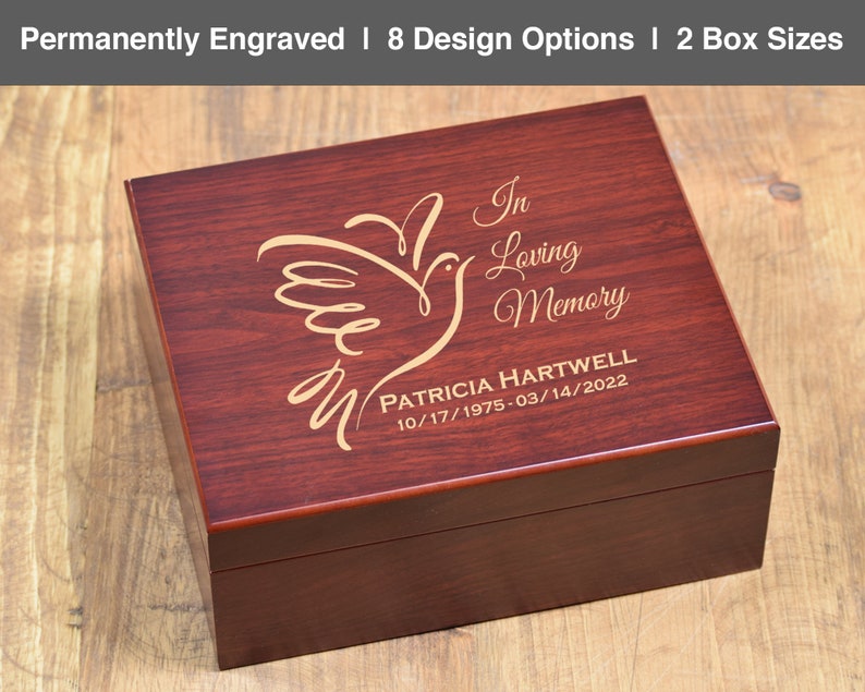 Memorial Gift Box | in Loving Memory | Memorial Wood Box | Custom ...