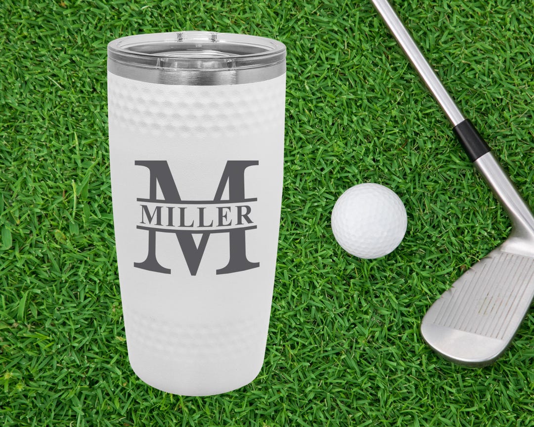 Dimpled Golf Ball Tumbler | Golf Ball Coffee Tumbler | White Dimple ...