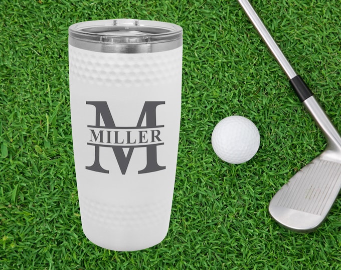 Golf Ball Dimple Tumbler, Laser Engraved Golfer Gift, Golf Ball Dimpled ...