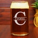 Monogram Beer Can Glass, Initial, Monogram, Etched Groomsman Glasses ...
