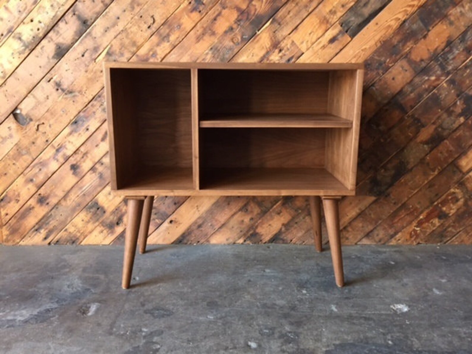 Mid Century Style Custom Bar Record Cabinet | Etsy