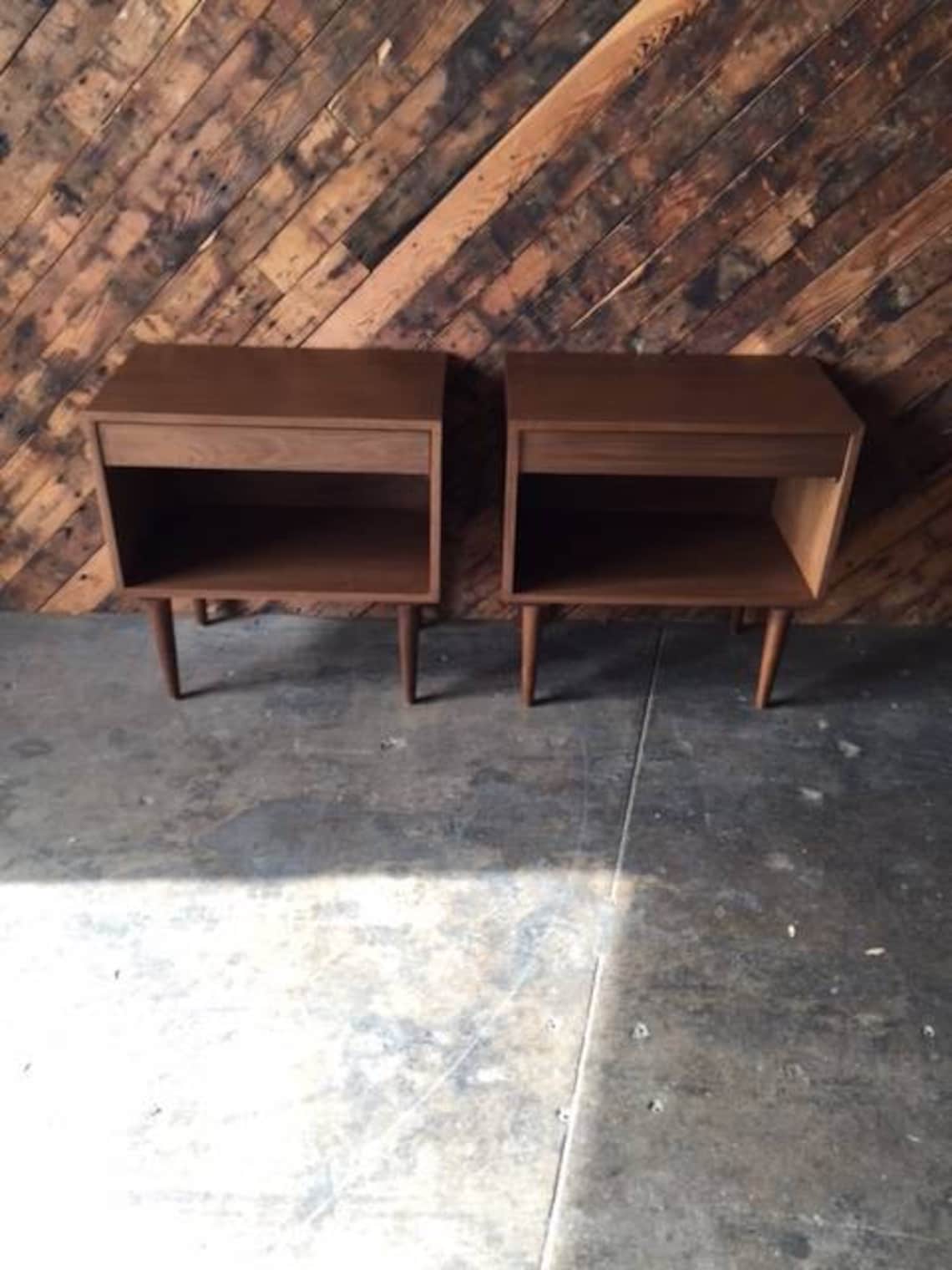 Custom Mid Century Style Extra Large Nightstands - Etsy