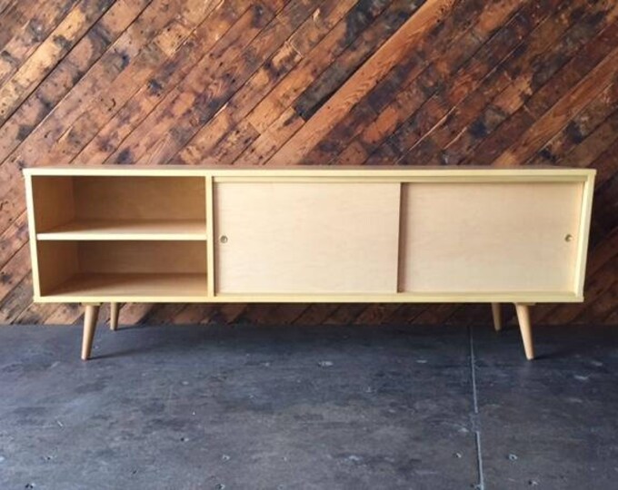 Custom Mid Century Style Maple Credenza - Etsy