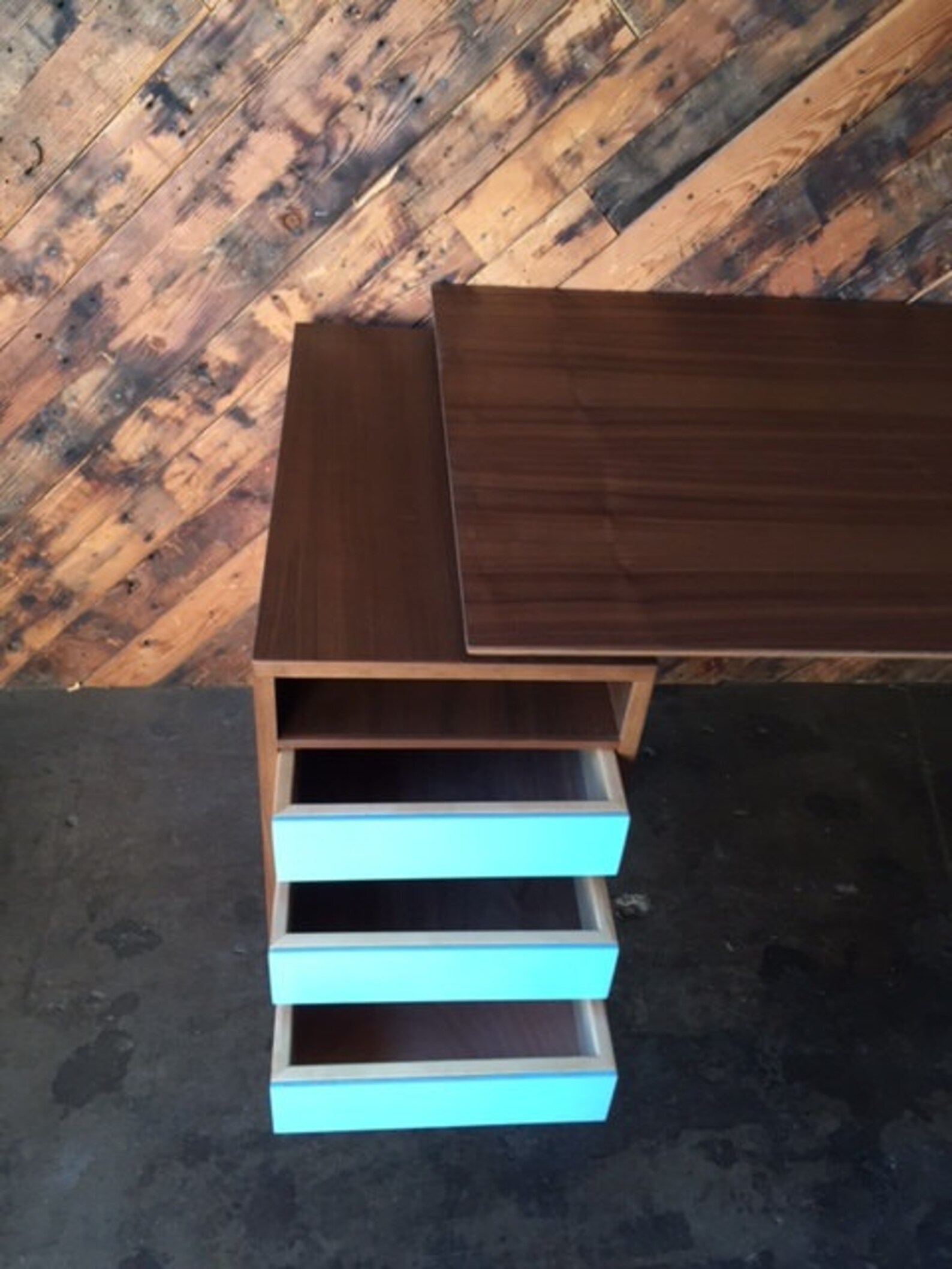 Mid Century Style Custom Walnut Desk | Etsy