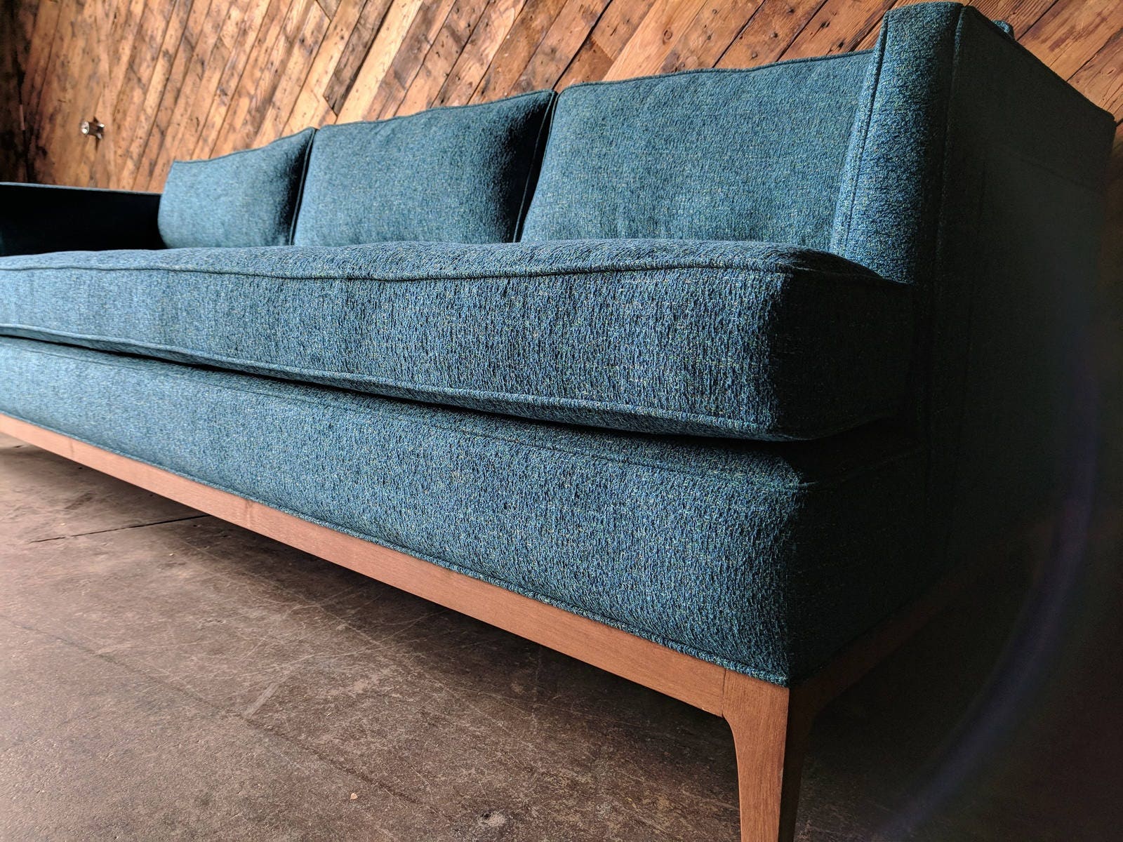 Mid Century Style Custom Sofa in Danube - Etsy