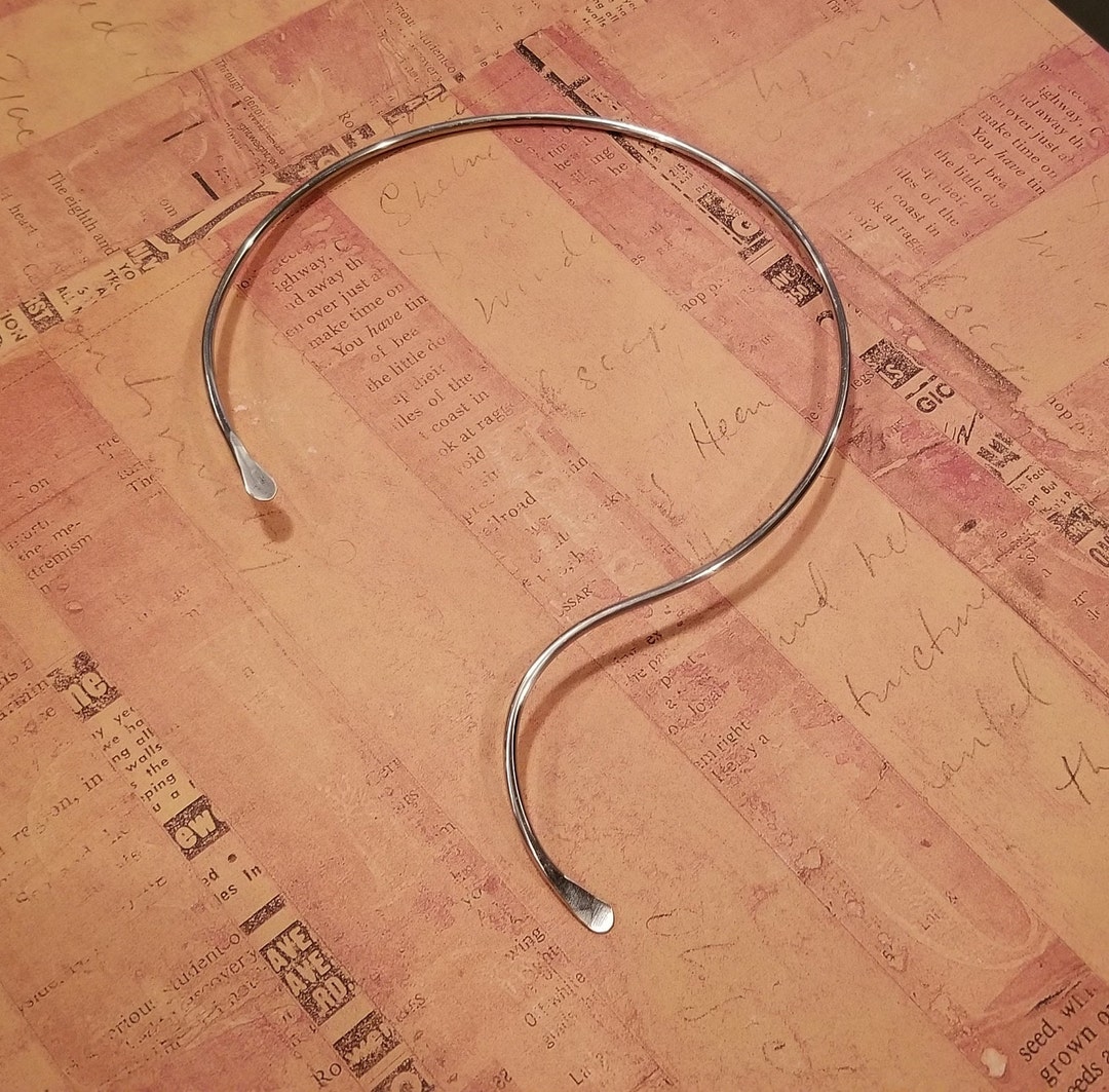 Handmade Open Necklace Choker Collar Aluminum Jewelry Silver Tone - Etsy