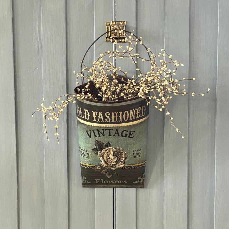 Galvanized Wall Pocket - Etsy