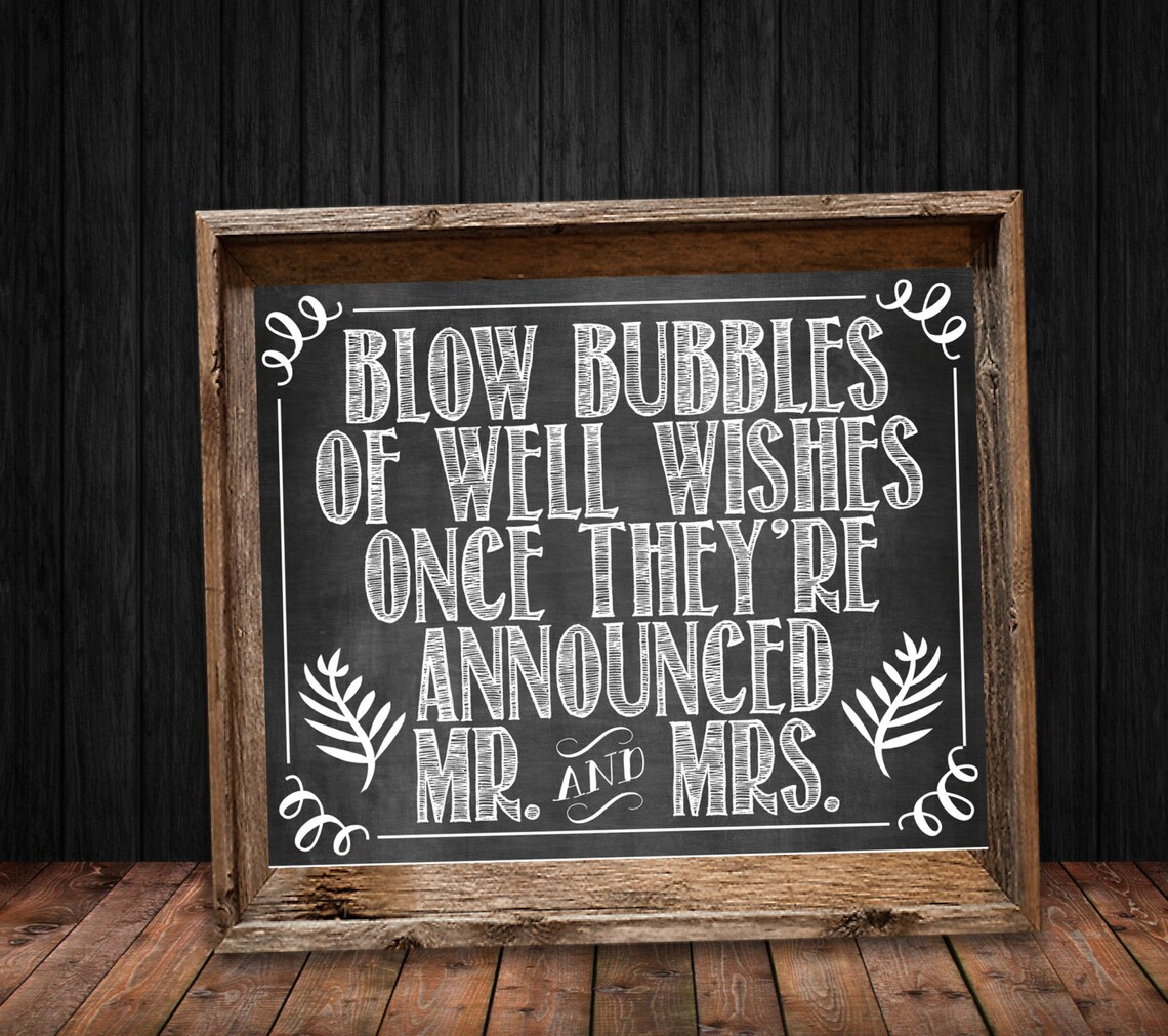 Bubbles Chalkboard Sign Instant Digital Download - Etsy