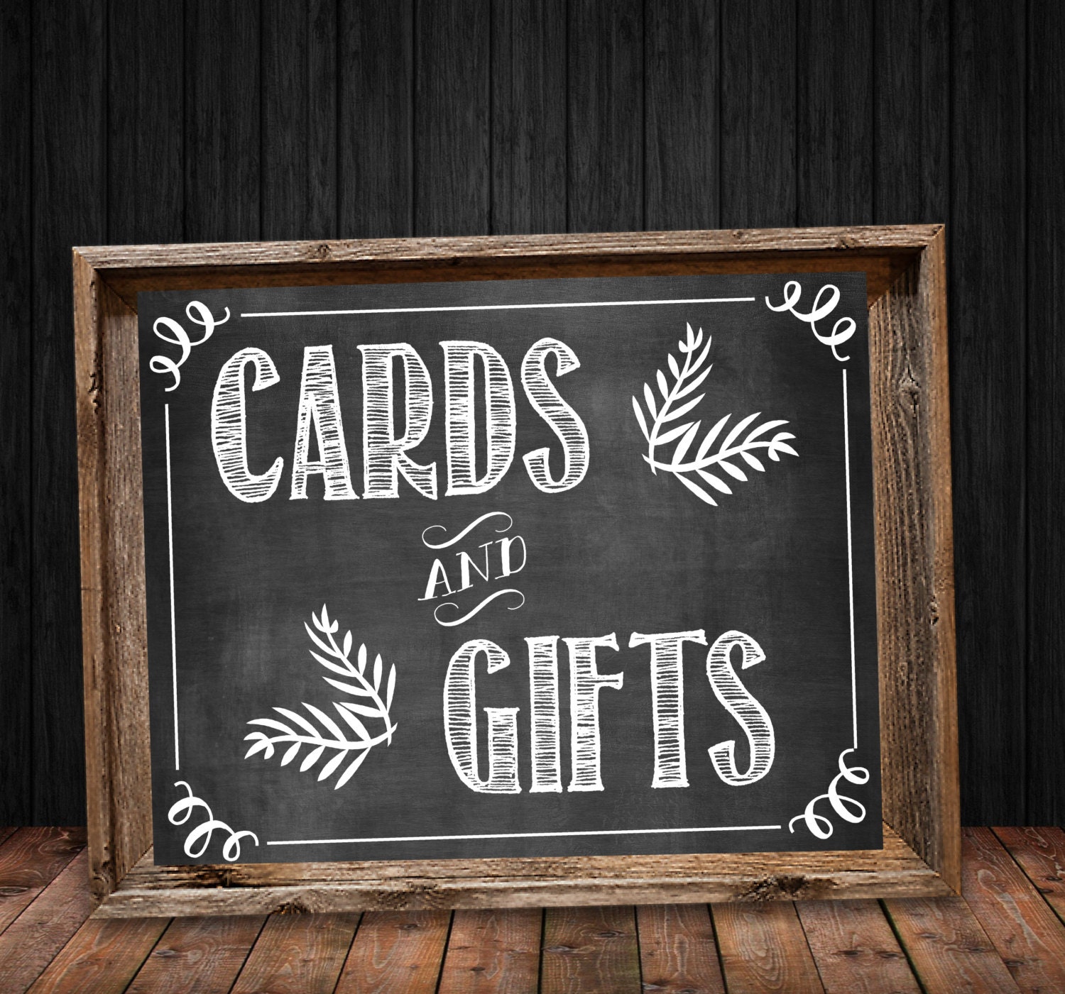 Chalkboard Card Table Sign Instant Digital Download - Etsy