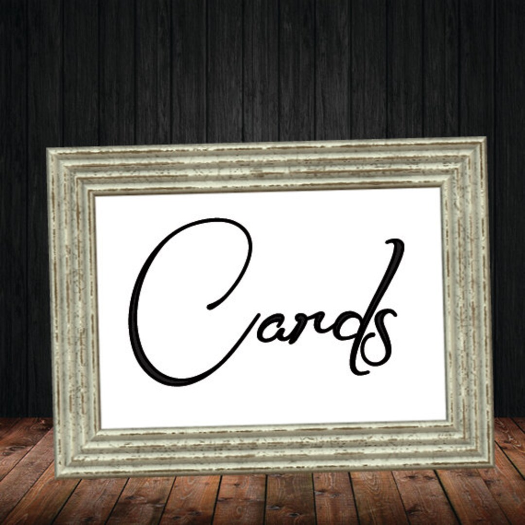 Wedding Card Table Sign Instant Download - Etsy