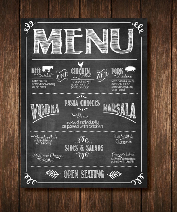 Personalize Menu Board Black Wall Menu Store Menu Display Black Acrylic ...