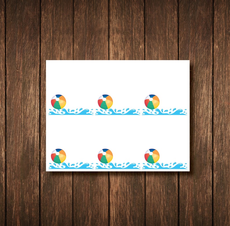 Pool Party Printable Food Cards Instant Digital Download - Etsy