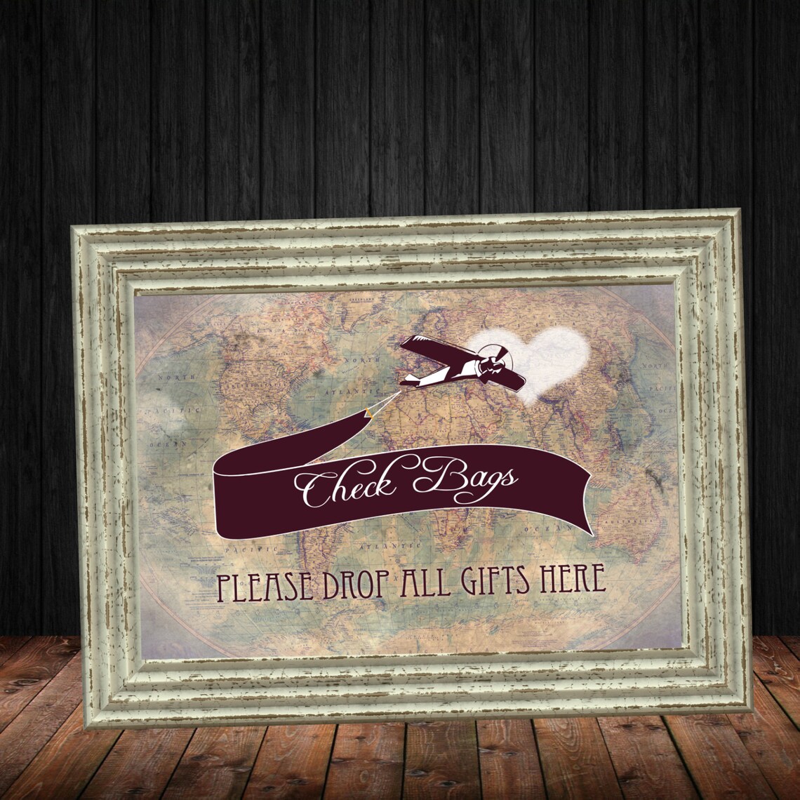 Travel Theme Gift Table Sign Instant Digital Download - Etsy