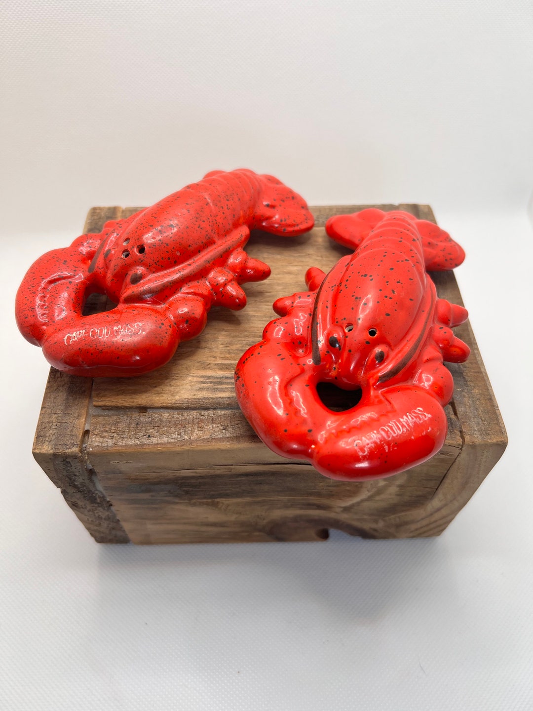 Vintage Ceramic Red Lobster Crab Crawfish Shaped Salt and Pepper ...