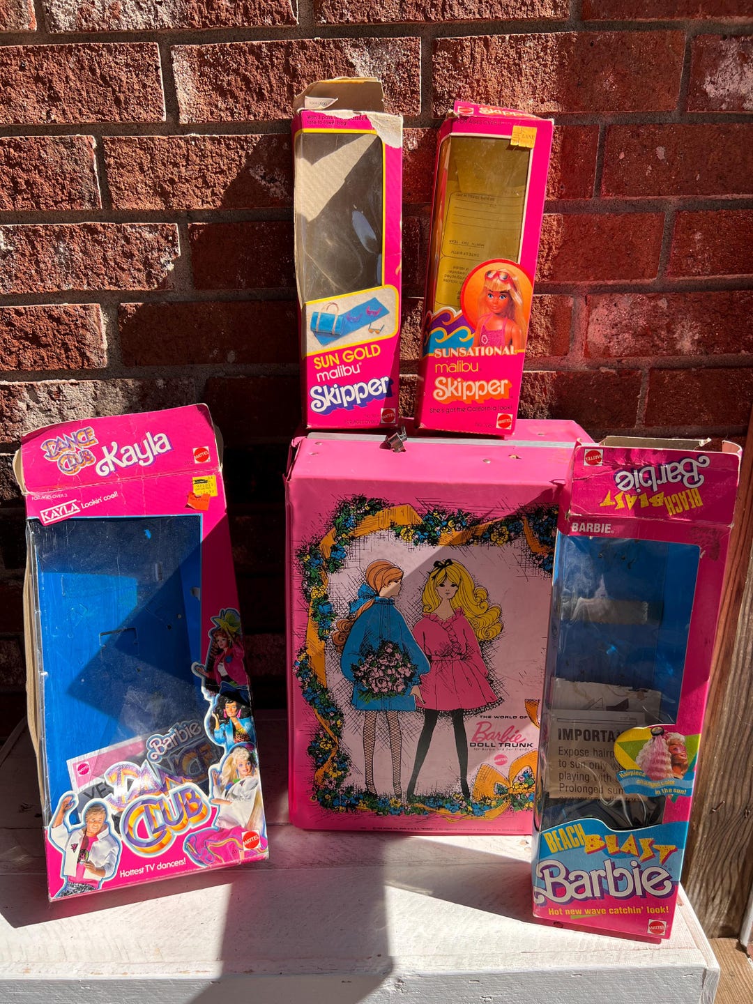 Vintage Barbie 1968 Mattel the World of Barbie Doll Pink Trunk Case and ...