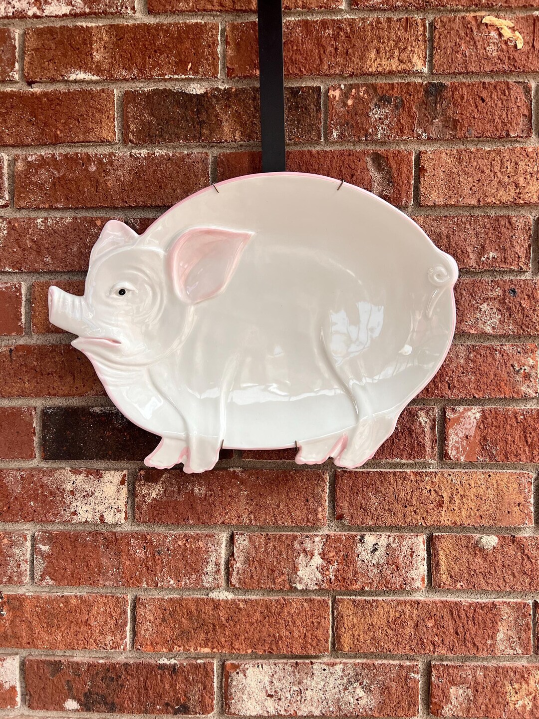 Vintage Pig Platter Made in Italy Ceramic Pig Dish Platter Charcuterie ...