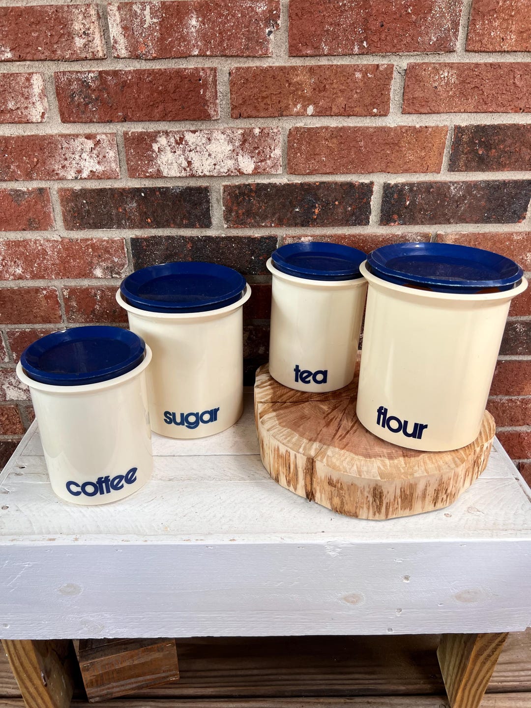 Vintage Canister Set Mid Mod Retro Sterlite Canister Set Coffee, Tea ...