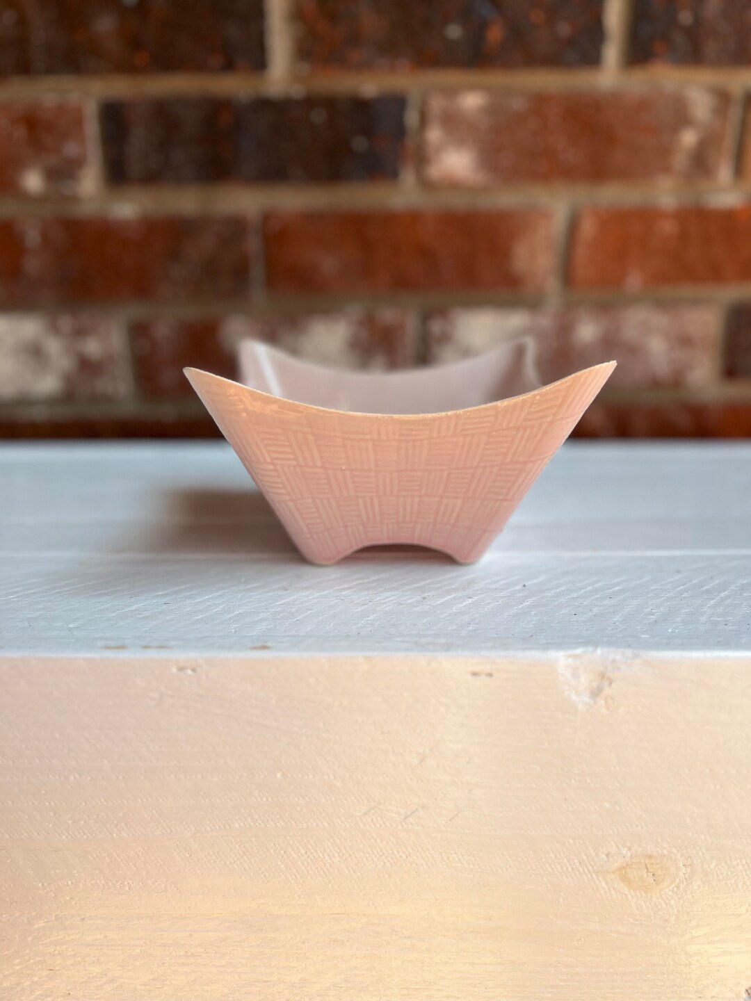 Pink Square Ceramic Vase, Ceramic Flowerpot, Succulent Flower Pot, Mid ...