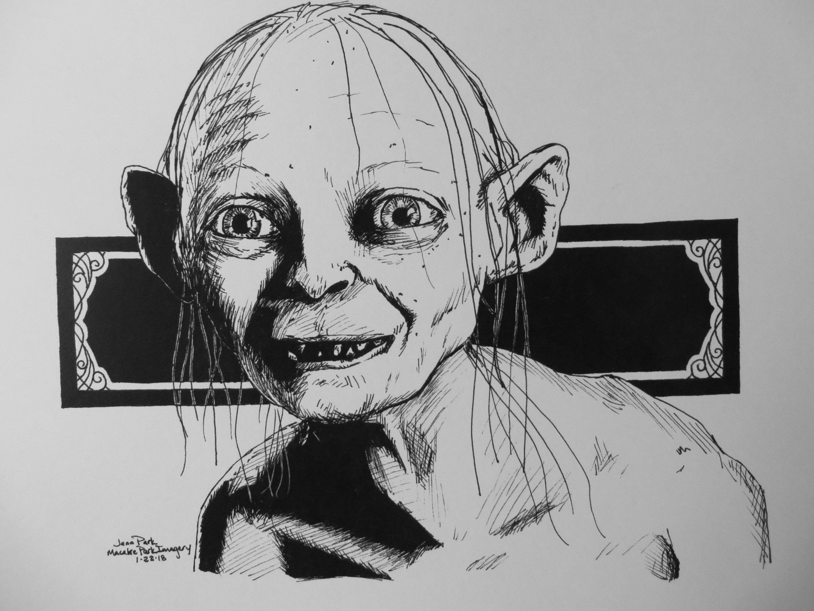 Gollum Color Drawing