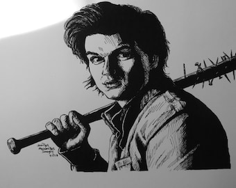 Steve A3 A4 Poster Print Retro 80s Wall Print Fan Made Digital Drawing ...