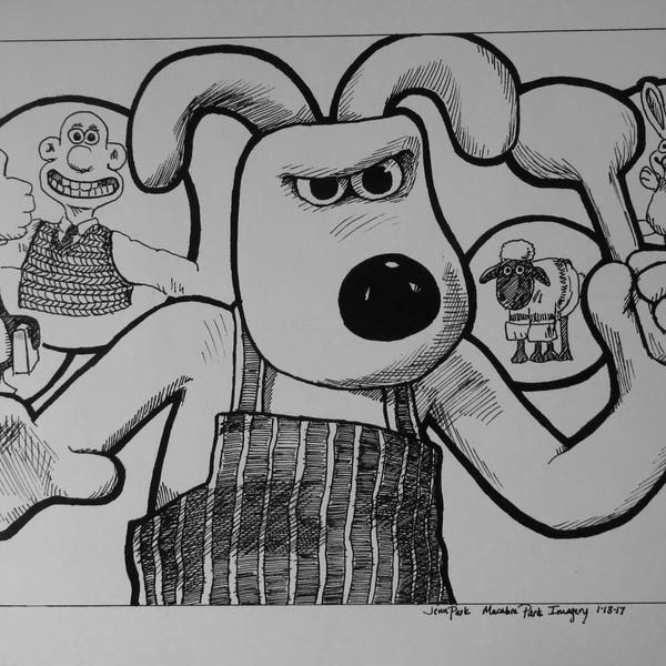 Wallace and Gromit Wall Art - Etsy