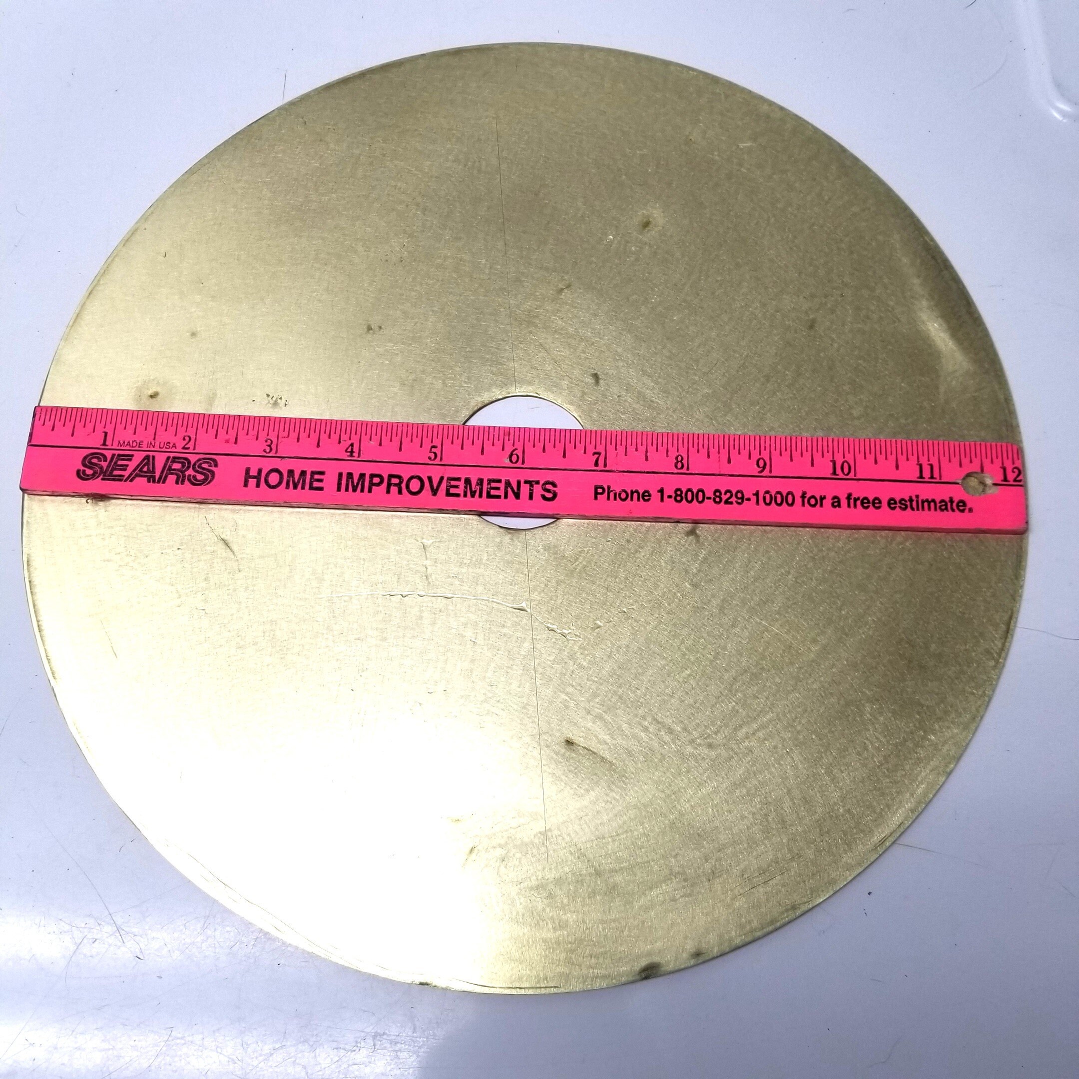 12 Inch Brass Disk, Embellishments, Craft Supplies, Brass Hardware ...