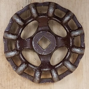 Vintage Industrial Round Valve Handle, Faucet Handle, Spigot Handle ...