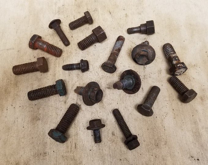 Assorted Rusty Bolts, Steampunk, Craft Supplies, Embellishments, Scrape ...
