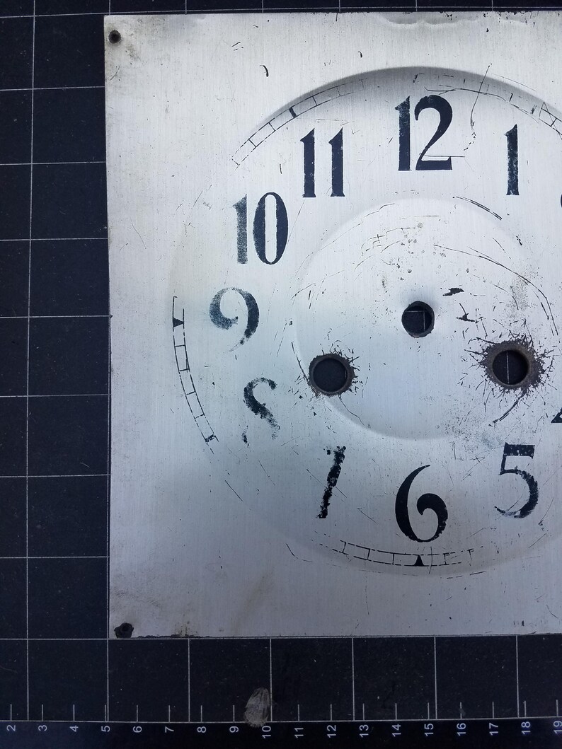 Vintage Square Clock Face, Clock Parts, Craft Supplies, Steampunk ...
